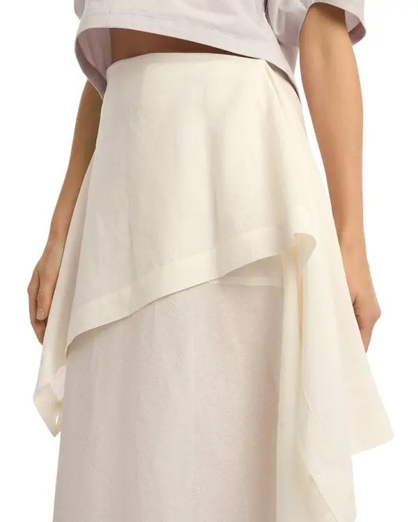 Issey Miyake Asymmetrical Layered Skirt