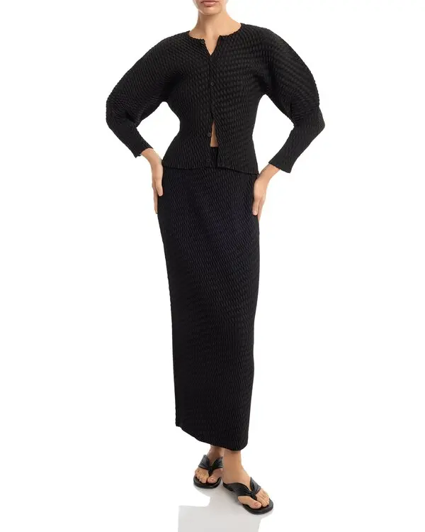 Issey Miyake Pleated Maxi Skirt