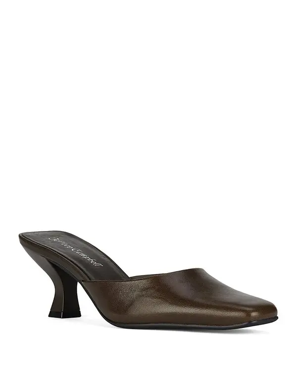 Jeffrey Campbell Leather Mule Pumps - Coffee