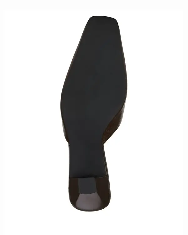 Jeffrey Campbell Leather Mule Pumps - Coffee