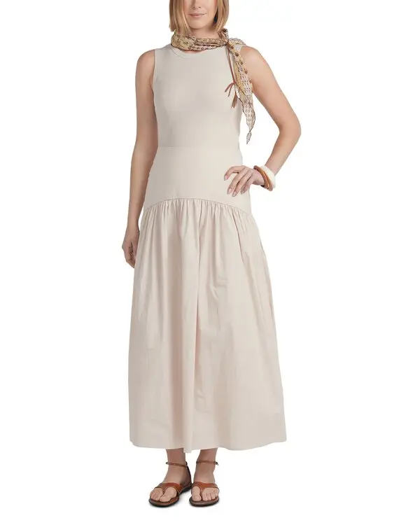 POINT Poplin Maxi Skirt - Ecru