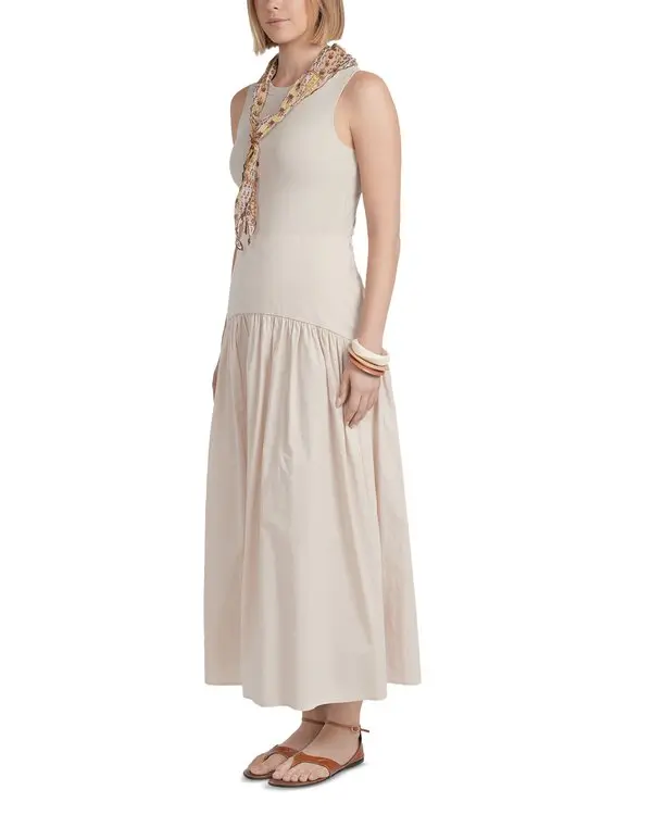 POINT Poplin Maxi Skirt - Ecru