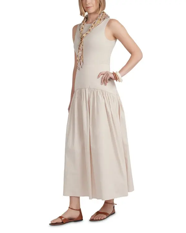 POINT Poplin Maxi Skirt - Ecru