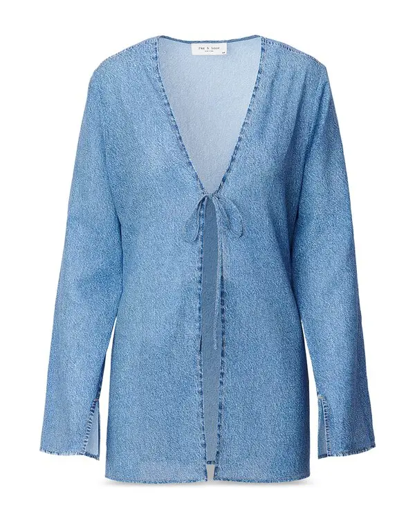 Rag & Bone Rb Miramar Crinkled Swim Cover-up Top