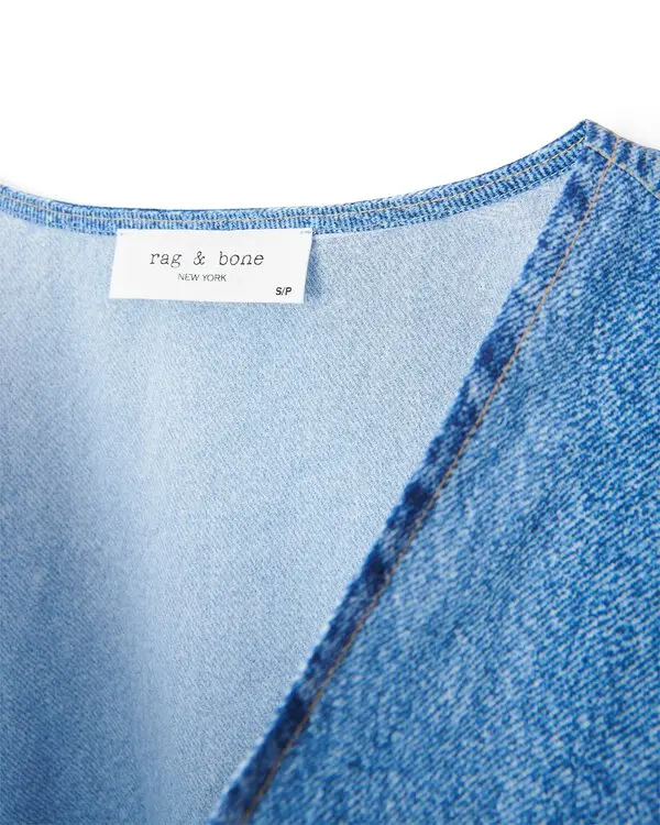Rag & Bone Rb Miramar Crinkled Swim Cover-up Top
