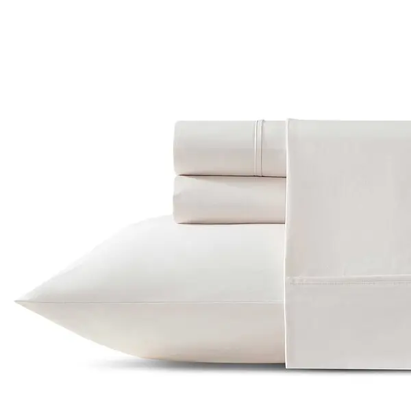 Vera Wang Egyptian Cotton Solid 4 Piece Sheet Set, Queen - Pink Pearl