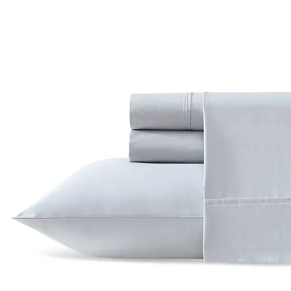 Vera Wang Egyptian Cotton Solid 4 Piece Sheet Set, Queen - Storm Blue