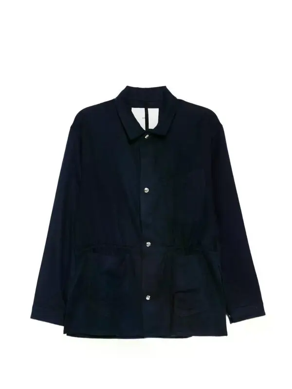 SETCHU Button Cashmere Jacket - Blue