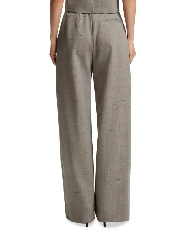 BOSS Tiana Wide-leg Wool Blend Pants