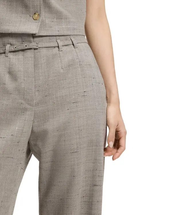 BOSS Tiana Wide-leg Wool Blend Pants