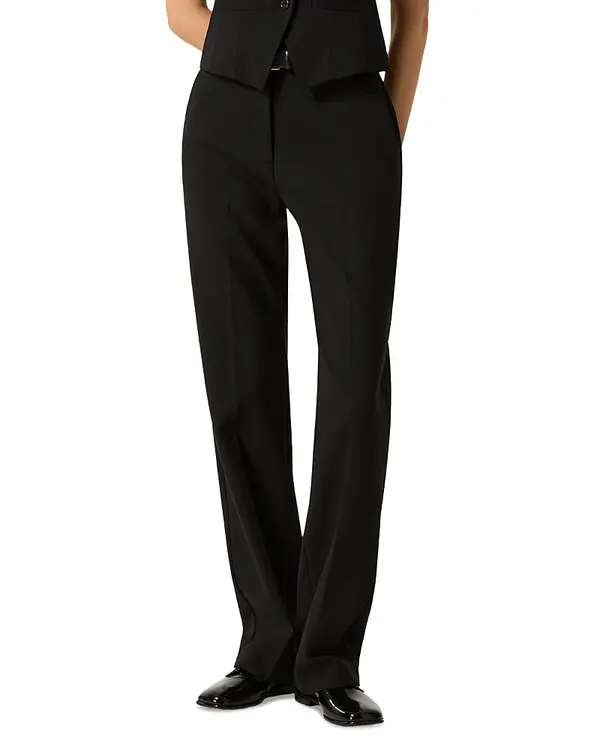 ARGENT Straight Leg Trousers - Black