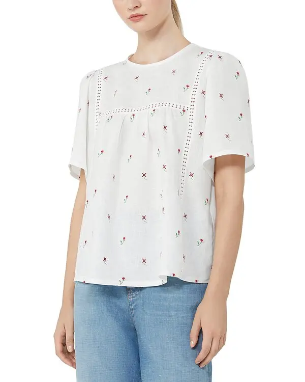 Max Mara Embroidered Top - White