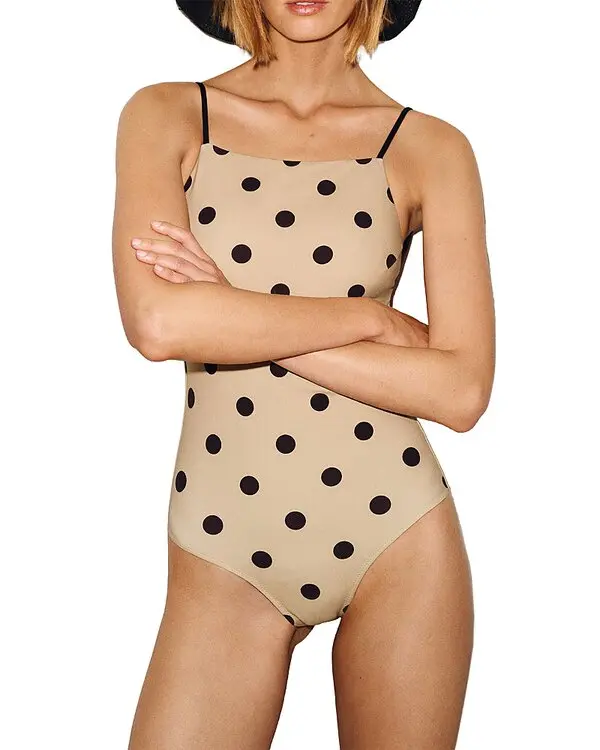 REFORMATION Lira One Piece Swimsuit - Dune Dots
