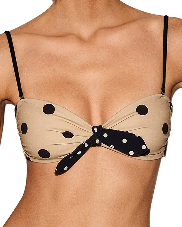 REFORMATION Zahara Bikini Top - Dune Luna Dots