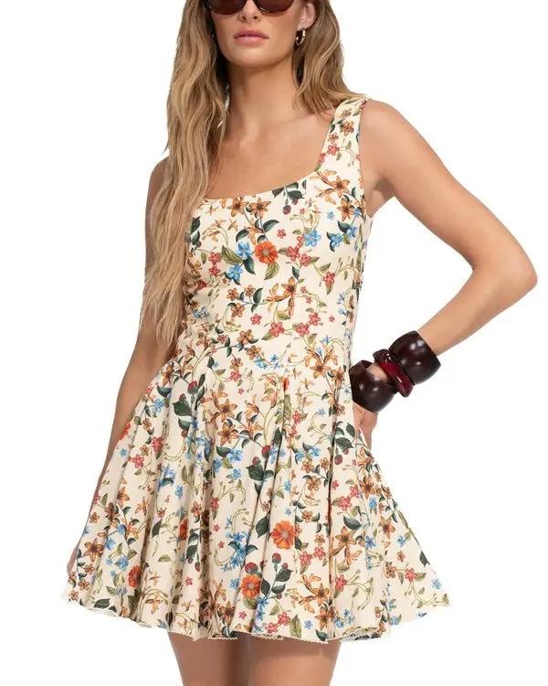 Agua Bendita Kristen Floral Print Linen Blend Dress