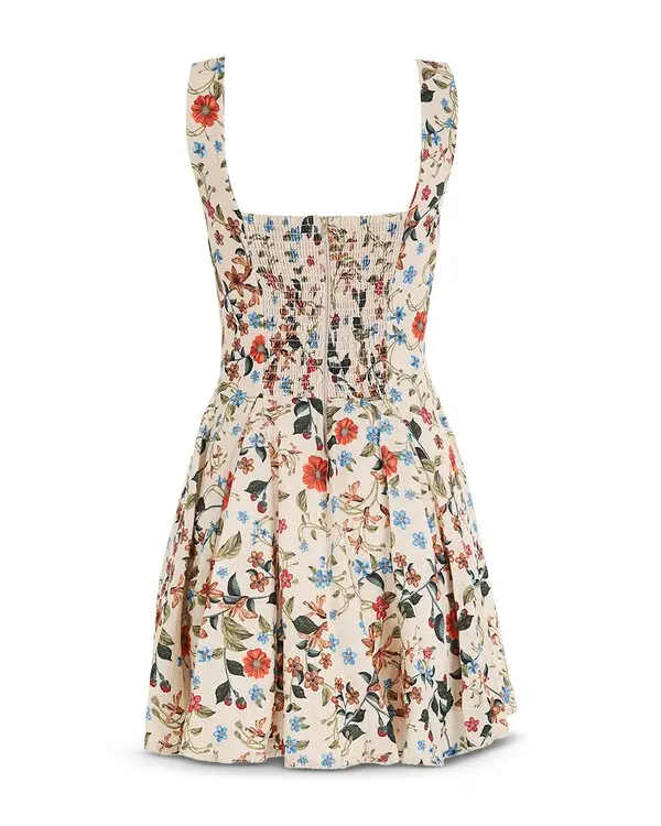 Agua Bendita Kristen Floral Print Linen Blend Dress