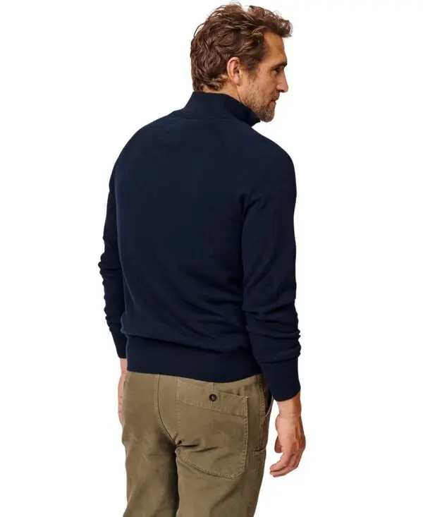 AUBIN Bonby Zip Neck Sweater - Navy