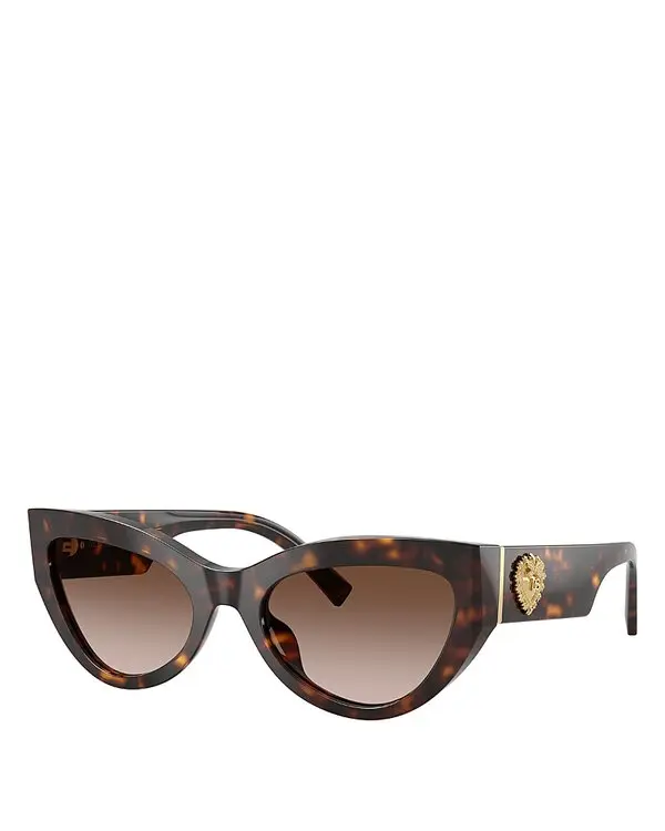 Dolce & Gabbana Cat Eye Sunglasses, 55mm - Havana