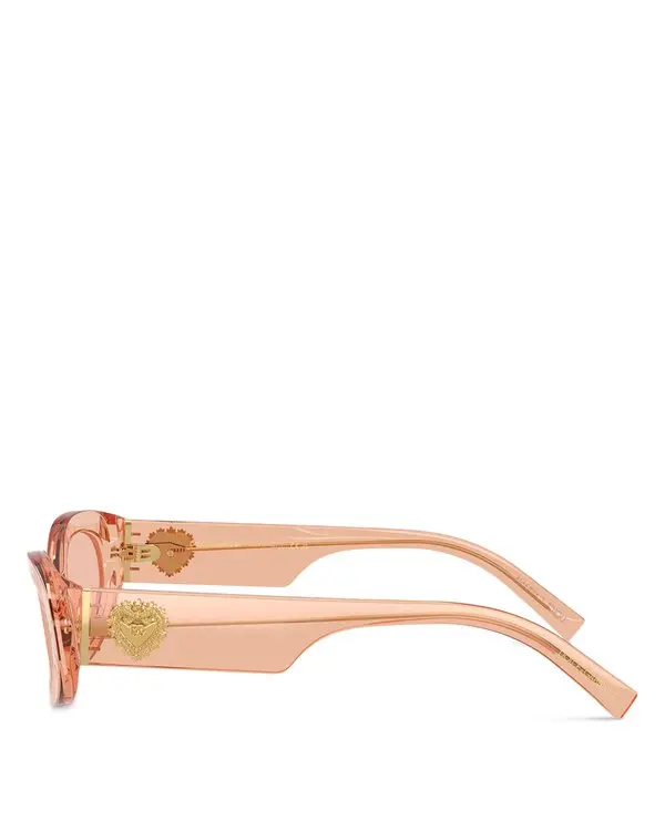 Dolce & Gabbana Oval Sunglasses, 53mm - Nude