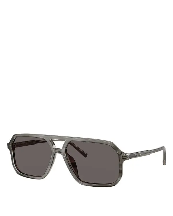 Dolce & Gabbana Aviator Sunglasses, 59mm - Transparen