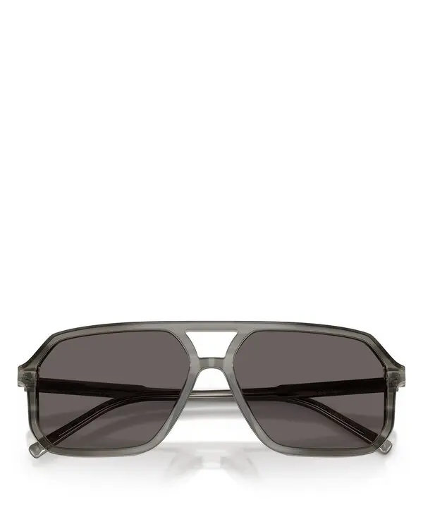Dolce & Gabbana Aviator Sunglasses, 59mm - Transparen