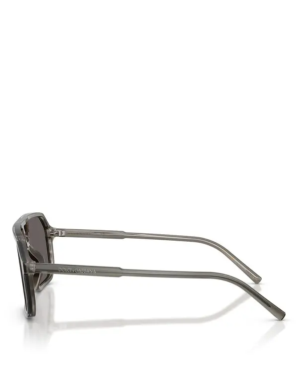 Dolce & Gabbana Aviator Sunglasses, 59mm - Transparen