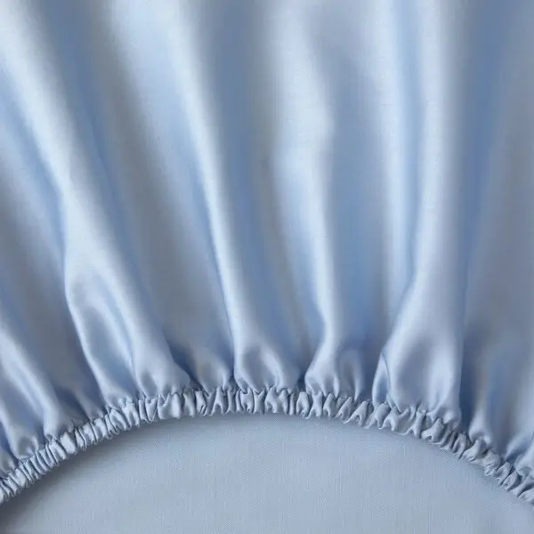 YVES DELORME Triomphe Cotton 18d Fitted Sheet, Full - Celeste