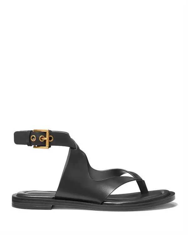 Michael Kors Irene Flat Thong Sandals - Black