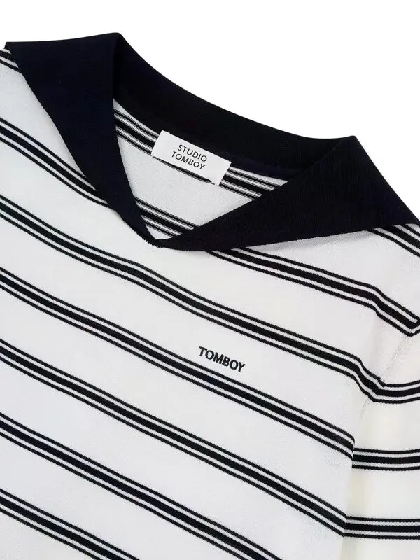STUDIO TOMBOY Striped Sailor-collar Sweater