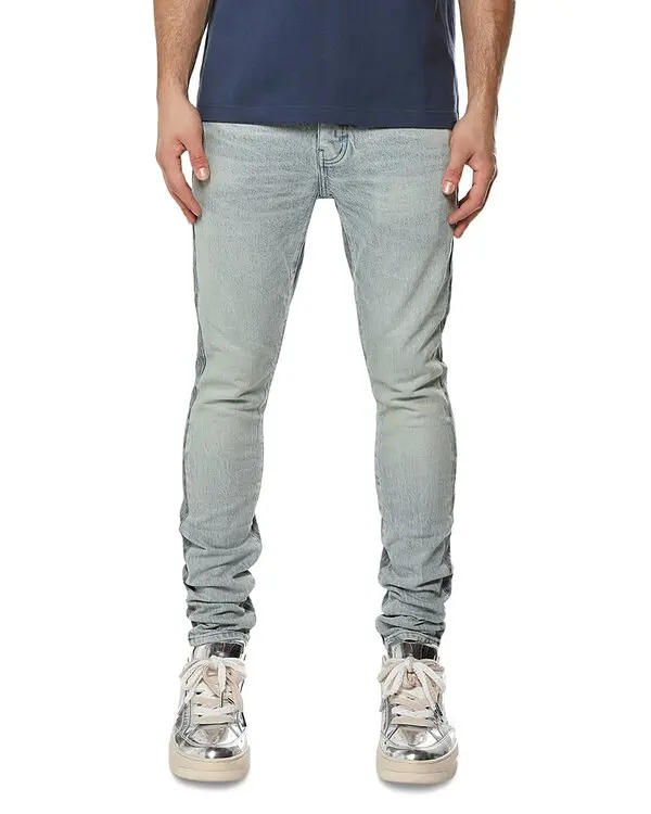 PURPLE BRAND Skinny Fit Two Tone Jeans - Light Indigo
