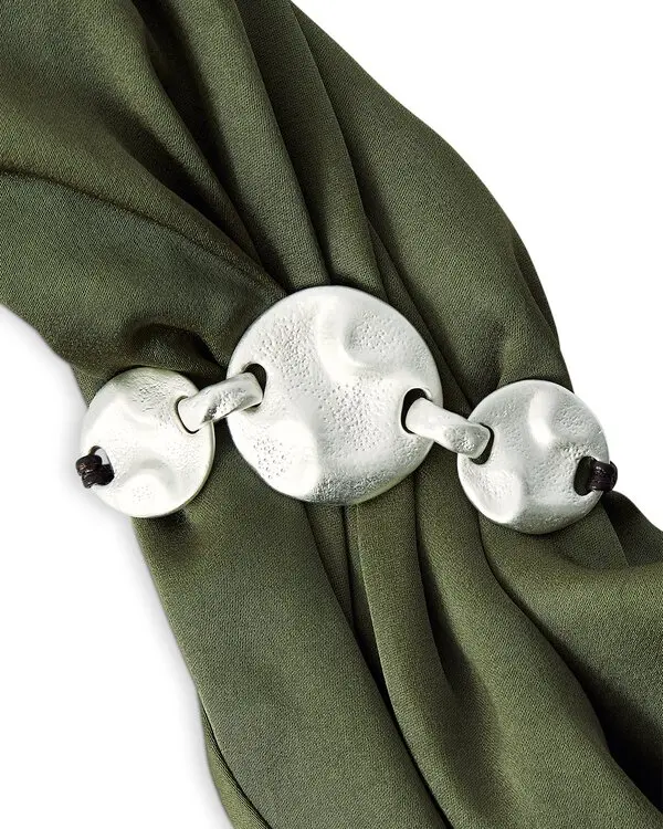 REISS Ona Sculptural Disc Slider Bracelet - Silver