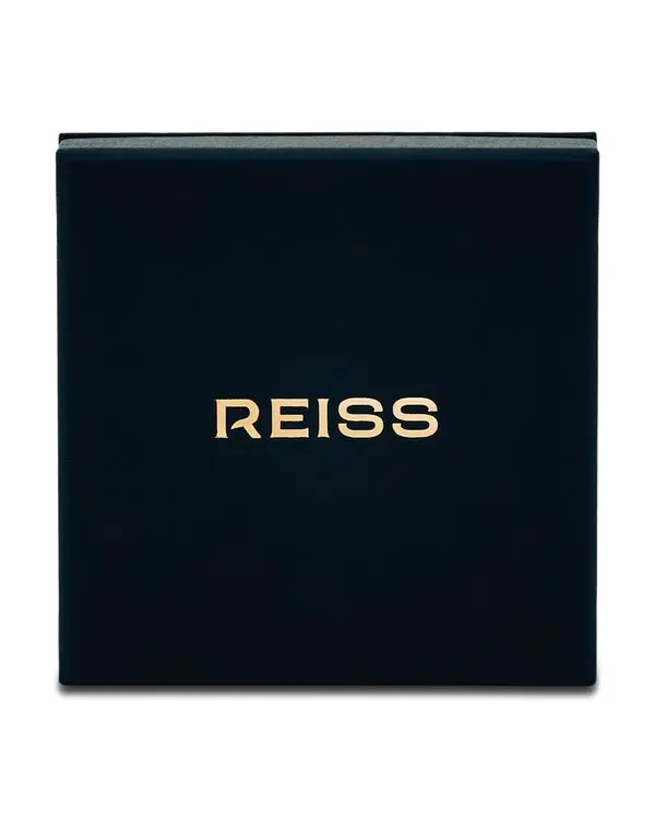 REISS Halle Hammered C Hoop Earrings - Gold