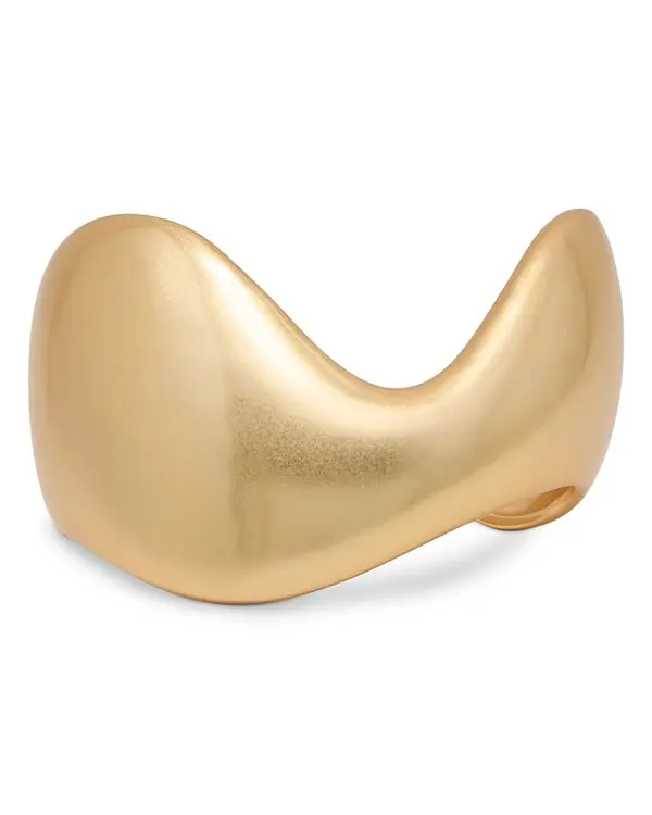 REISS Selena Sculptural Cuff Bracelet - Gold