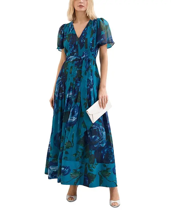 PHASE EIGHT Skylar Floral Maxi Dress - Teal