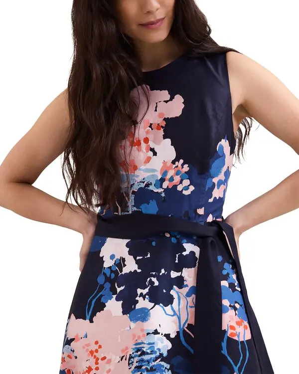 PHASE EIGHT Floral Printed Fit And Flare Midi Dress