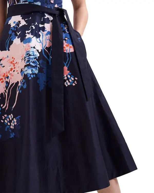 PHASE EIGHT Floral Printed Fit And Flare Midi Dress
