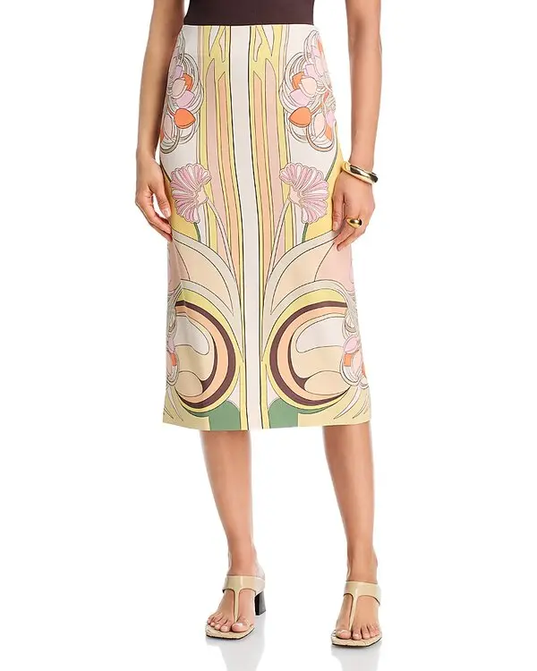 La DoubleJ Slim Pencil Skirt In Print - Tulip Placée