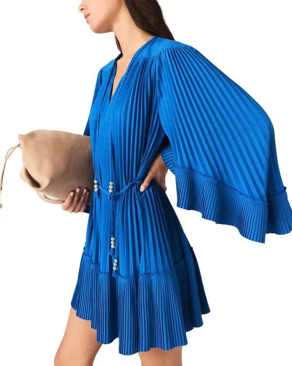 Maje Rilaje Short Pleated Dress