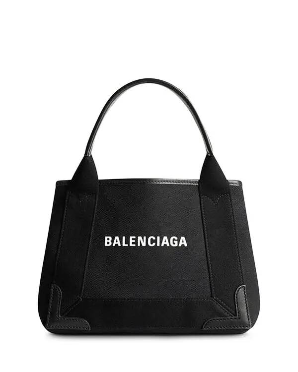 Balenciaga Navy Cabas Xs Tote - Black