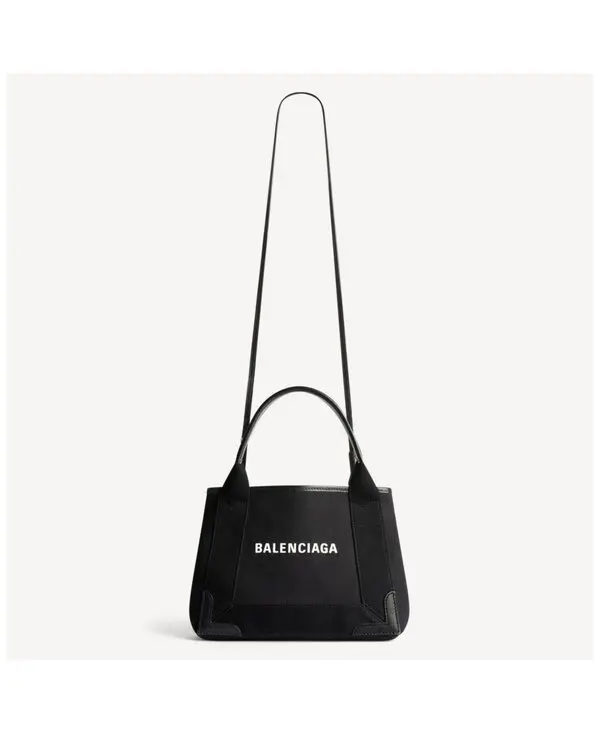 Balenciaga Navy Cabas Xs Tote - Black