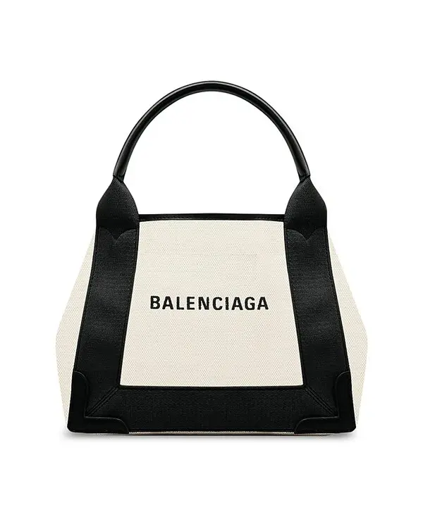 Balenciaga Navy Cabas Xs - Black/silver