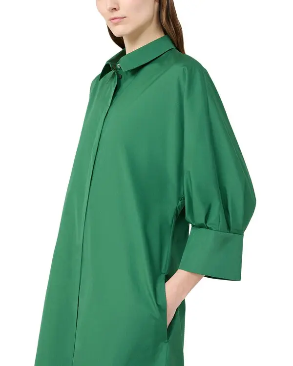 Max Mara Smmtabata Cotton Shirt Dress - Green