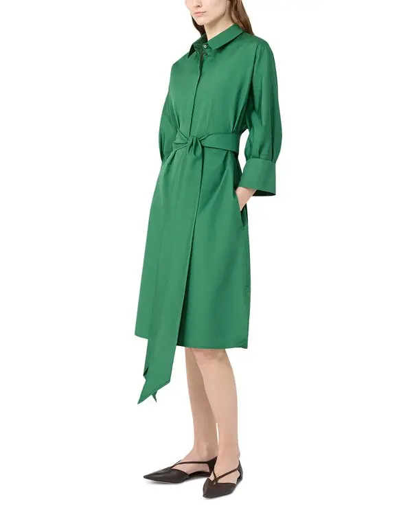 Max Mara Smmtabata Cotton Shirt Dress - Green