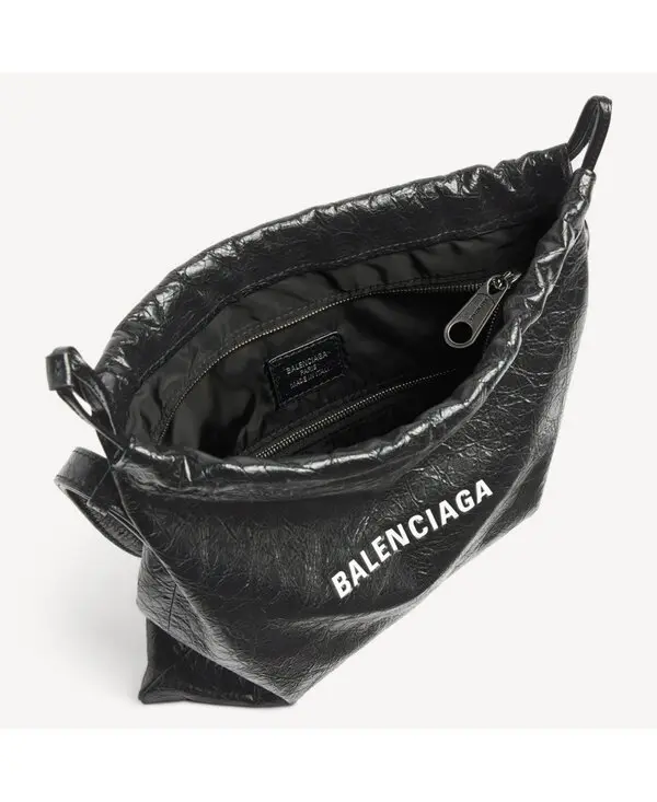 Balenciaga Shopper Dust Bag Crossbody Pouch Medium - Black