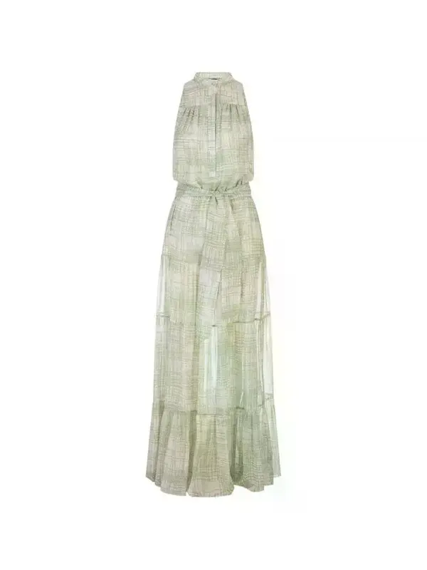 Kiton Abstract-print Maxi Dress - White