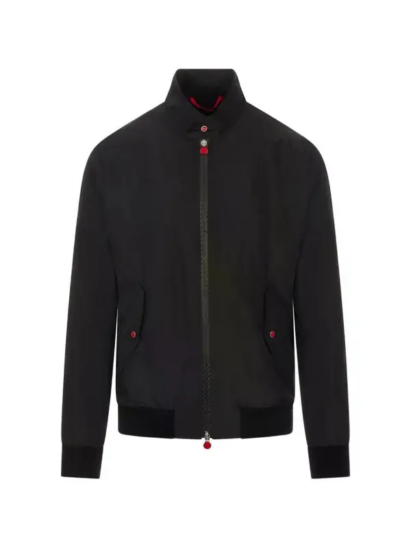 Kiton High-neck Zip-up Bomber Jacket - Black