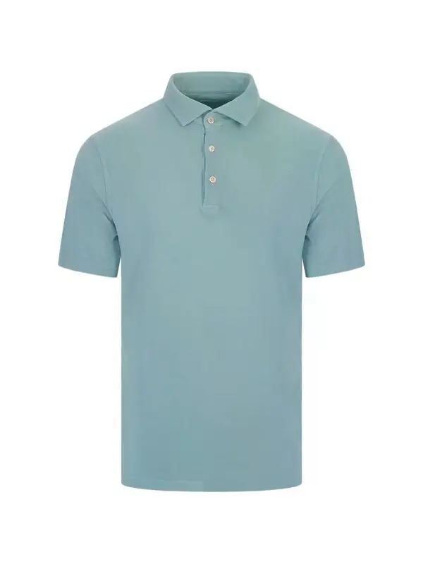 Fedeli Short-sleeve Polo Shirt - Blue