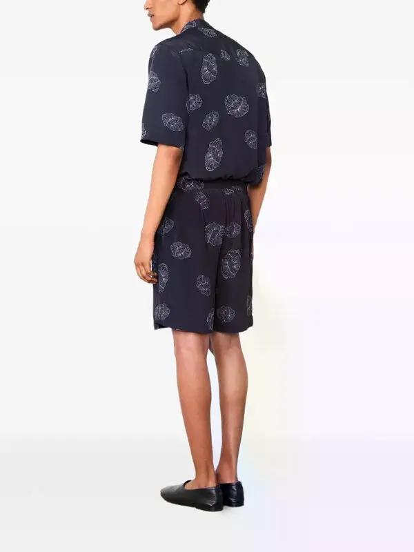 Officine Générale Floral-print Drawstring Shorts