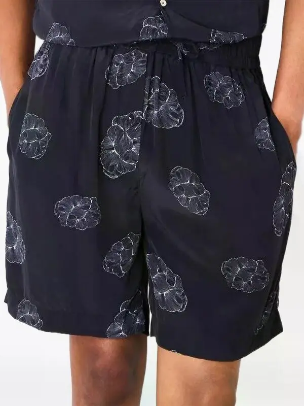 Officine Générale Floral-print Drawstring Shorts