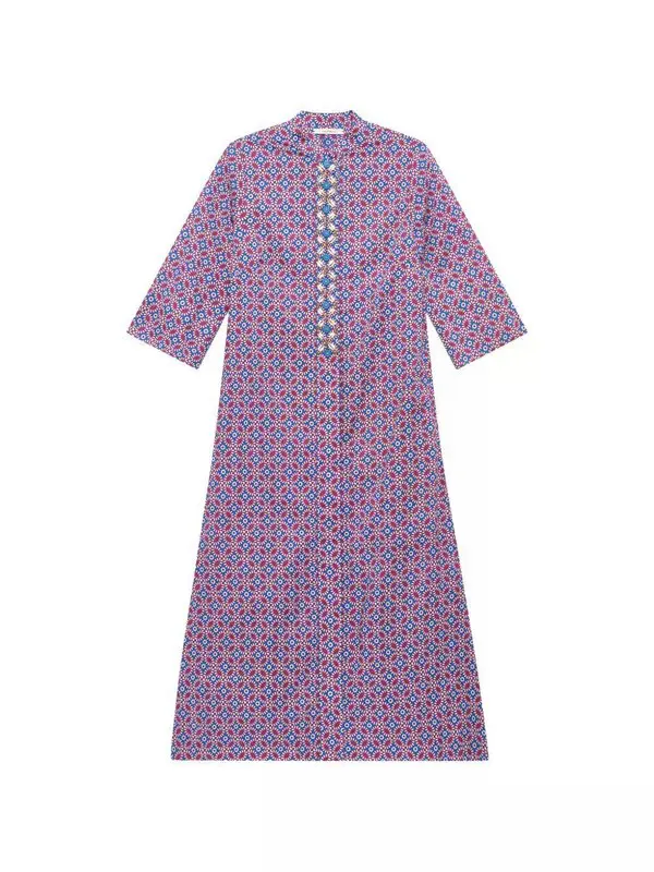 Malìparmi Geometric-print Kaftan Dress - Purple